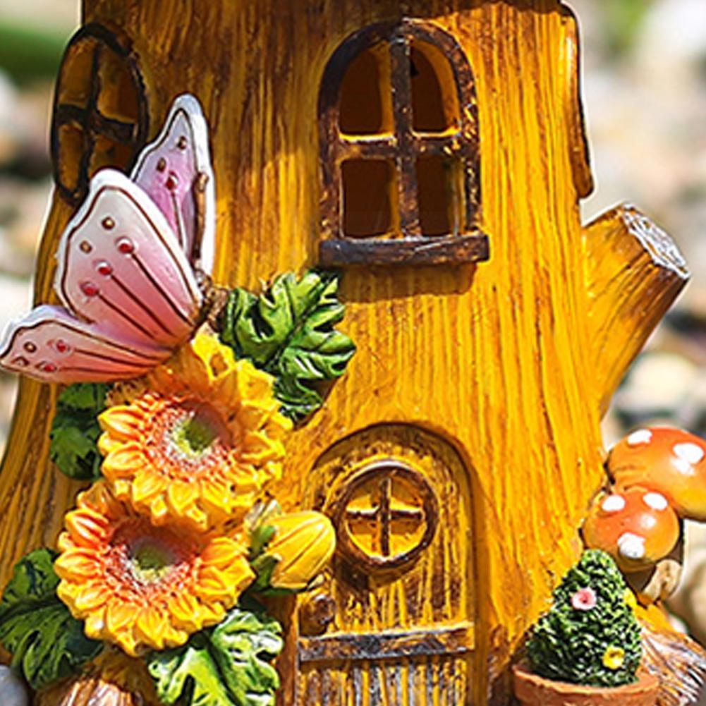 Resin Fairy House Garden Fairy Cottage Outdoor Wal... – Vicedeal