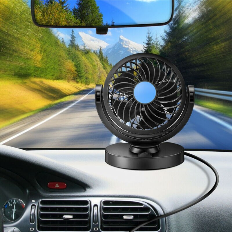 Mini Electric Car Fan Single Head 2Speed 12V Cooli... – Grandado