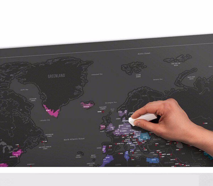 TIPTOP Scratch Map Gold Foil Black Scratch Map Tra... – Grandado