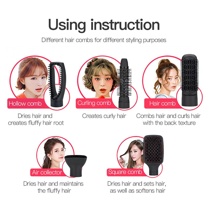 5 In 1 Air Brush Set Professionele Stijltang Curle... – Grandado