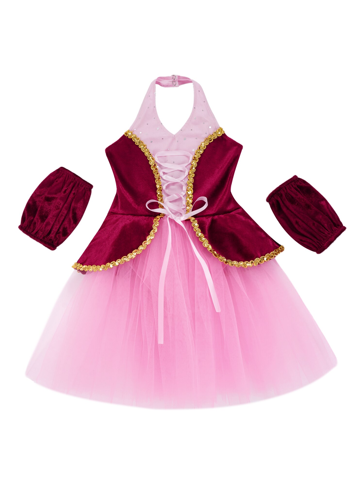 Kids Girls Ballet Dance Dress Shiny Sequins Baller... – Grandado