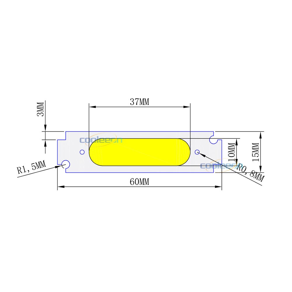 Módulo de bombilla LED COB de 10 piezas, 60x15mm, ... – Grandado