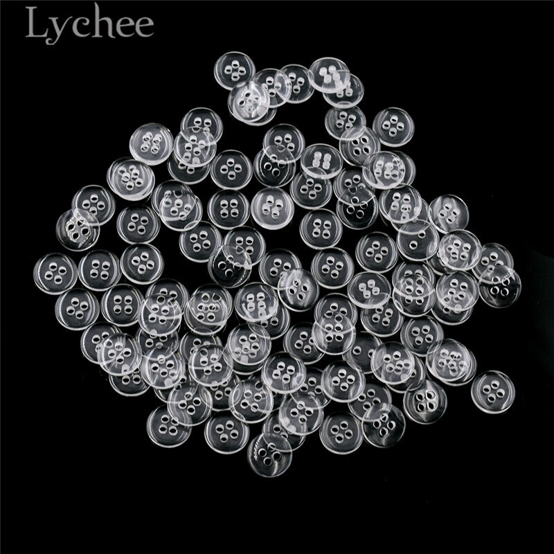 Lychee 100pcs Clear 2 Holes 4 Holes Buttons Transp... – Vicedeal