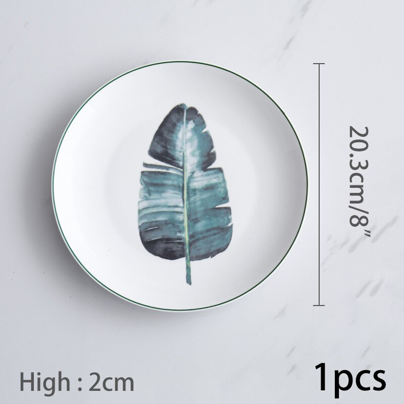 1pcs Christmas Ceramic Plate Handcraft Green Plant... – Vicedeal