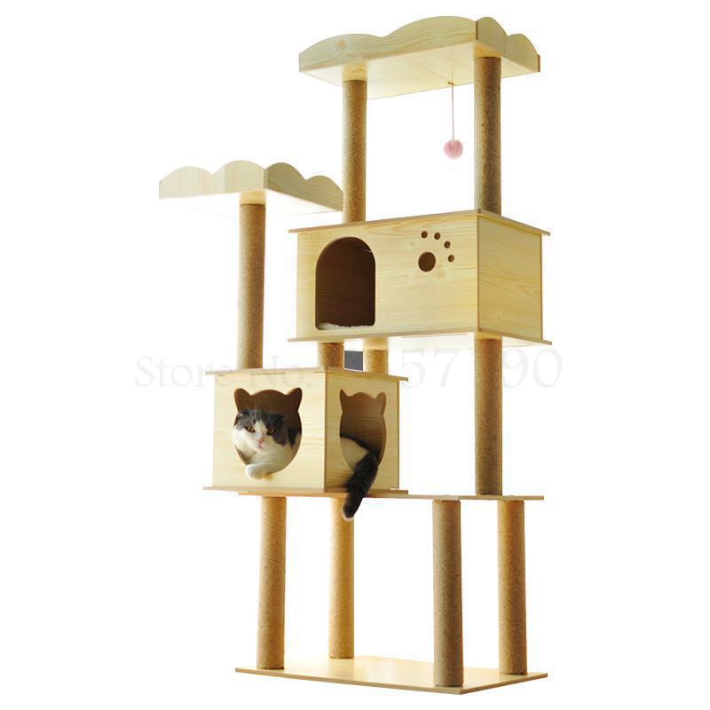 Cat climbing frame cat nest cat tree integrated sc... – Grandado