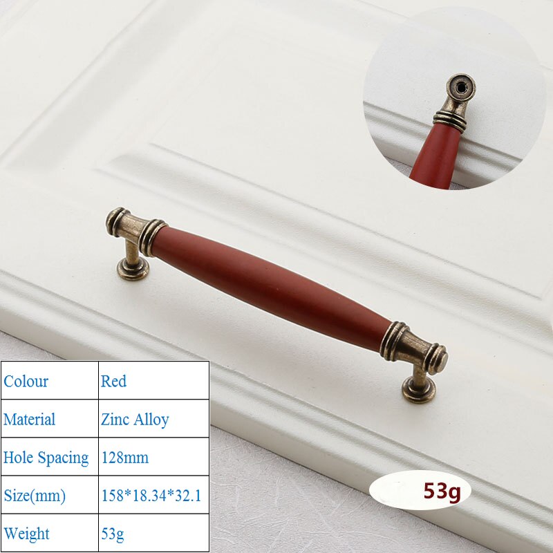 Retro Red Zinc Alloy Kitchen Handles Door Cupboard... – Vicedeal
