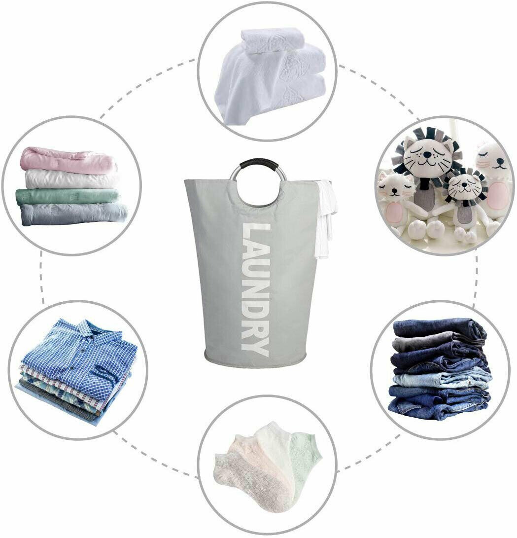 The Handle Cloth Storage Bucket Folding Home Stora... – Vicedeal