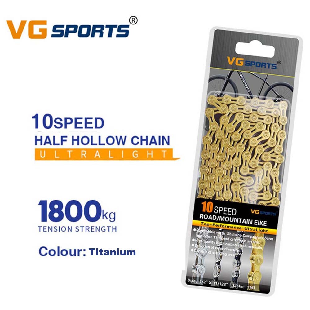 Vg Sport 8/9/10/11 Speed Bike Chain 116L Half Holl... – Vicedeal