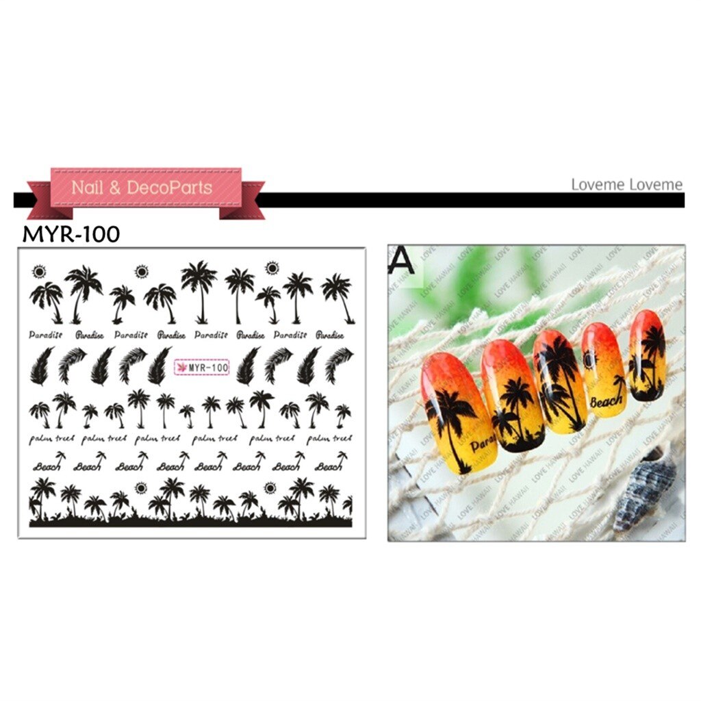 2PCS Nail Sticker Foil Nail Art Manicure Palm Ocea... – Grandado