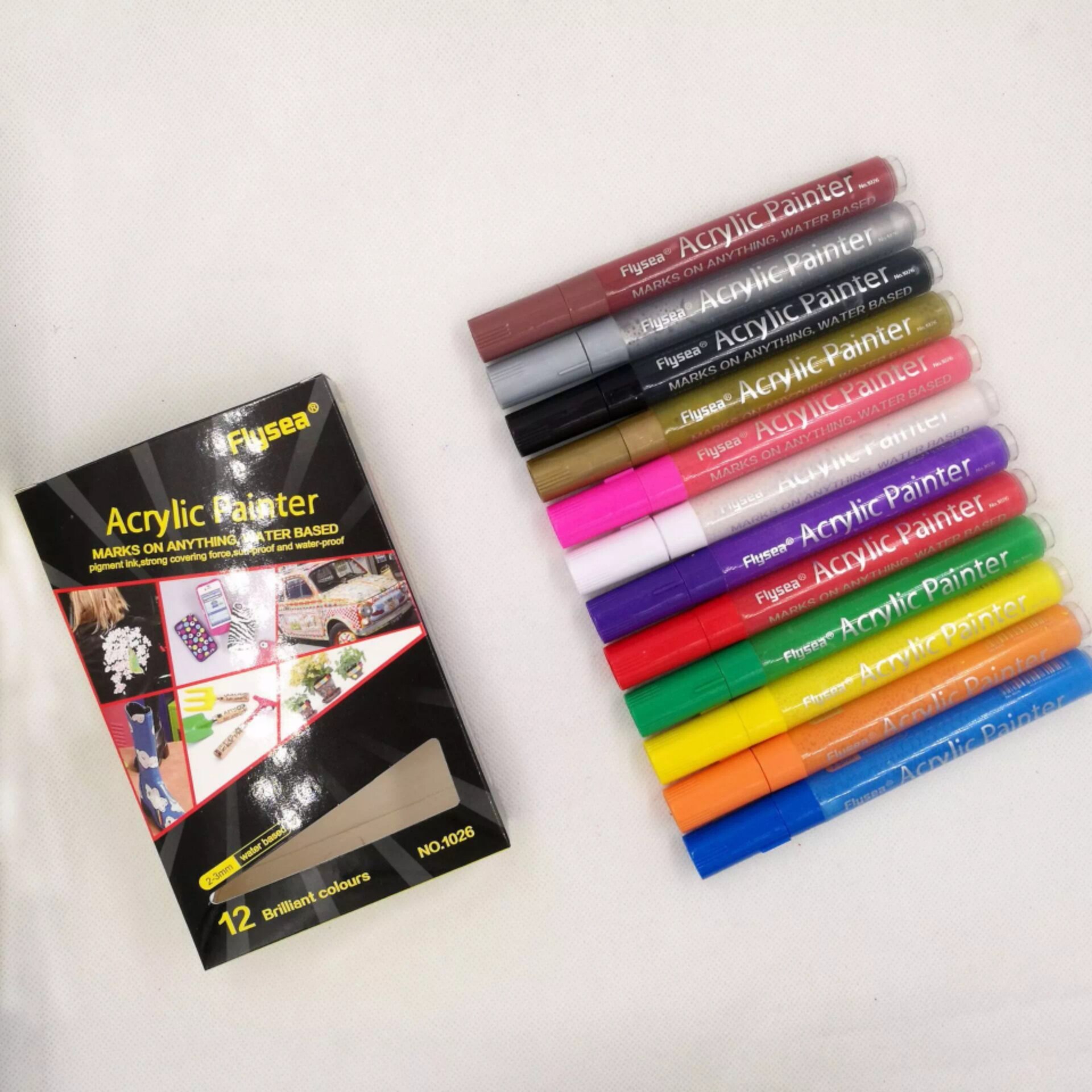 12 Colors/Set Acrylic Paint Marker pen for Ceramic... – Vicedeal