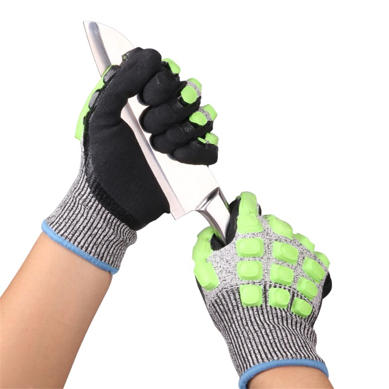 Impact Gloves GMG Cut Resistant Grey Black HPPE Sh... – Grandado