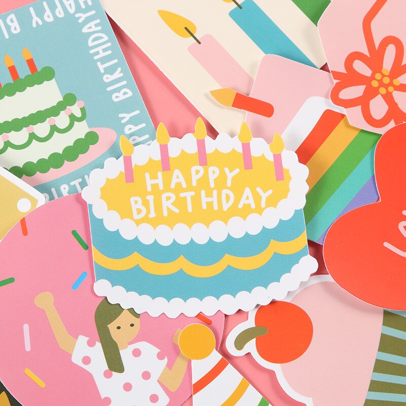 Ins birthday cake candle dessert sticker DIY scrap... – Vicedeal