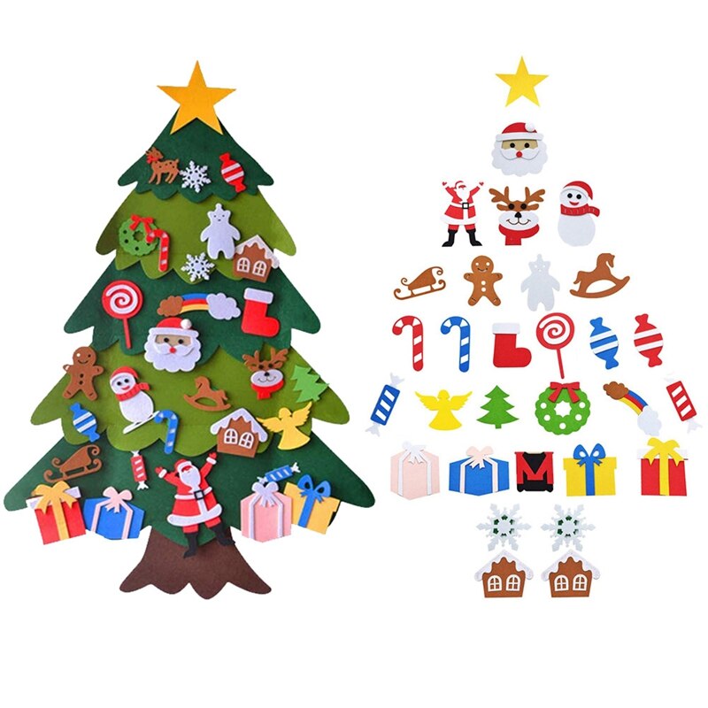 Kids DIY Felt Christmas Tree Christmas Decorations... – Grandado