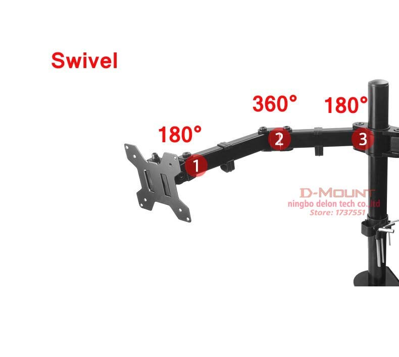 DL-MS01 Desktop Stand Full Motion 360 Degree Dual ... – Grandado