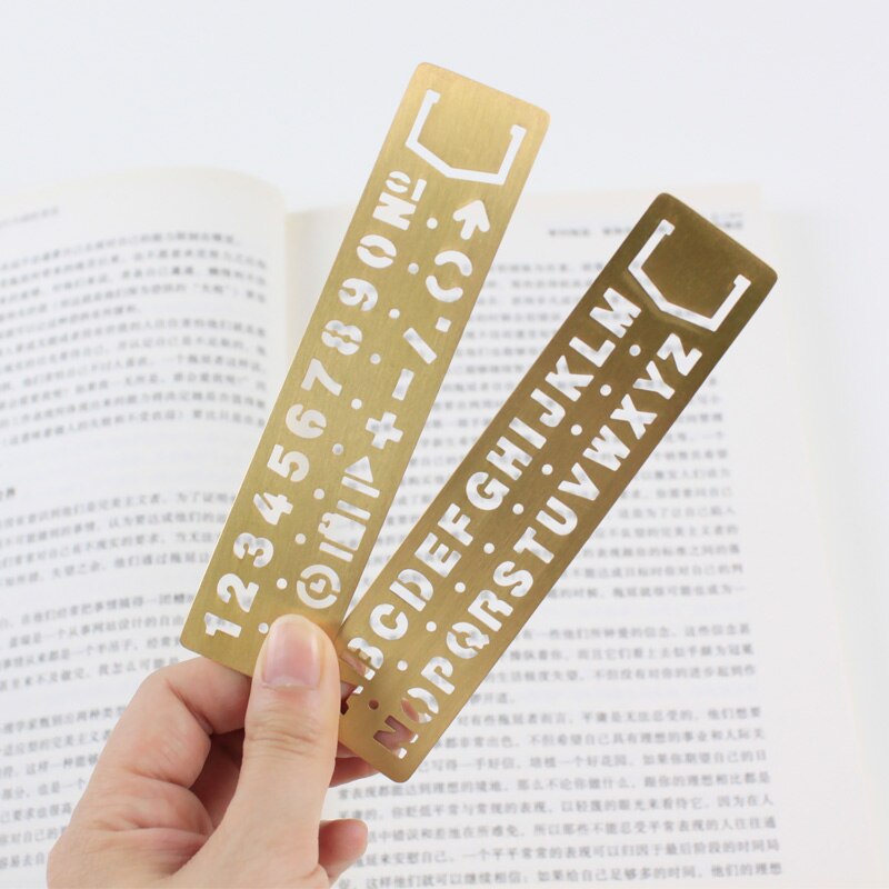 Vintage Metal Bookmark Doodle DIY Tool Stencil Rul... – Vicedeal