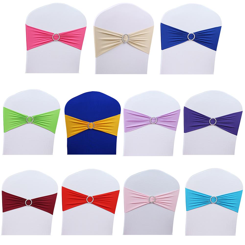 50PCS Wedding Chair Bands Elastic Bows From The Ba... – Grandado