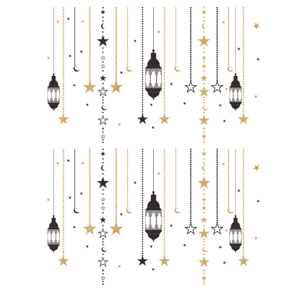 2pcs Ramadan Wall Decal Lantern Stars And Moon Pat... – Vicedeal