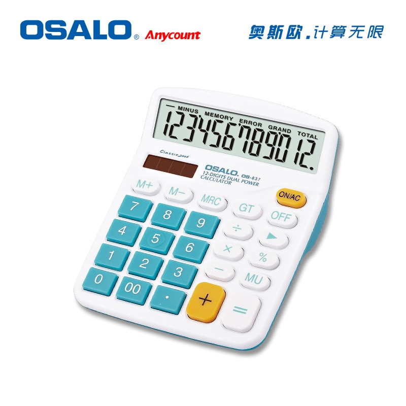 OSALO Desktop Calculator ABC12 Digit Display Solar... – Grandado