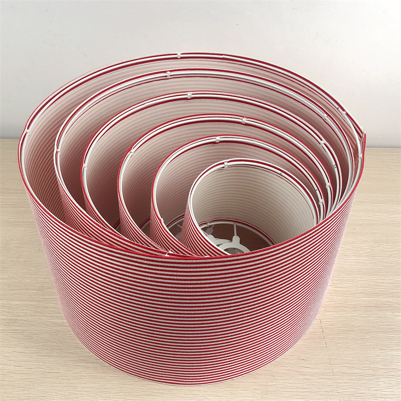 E27 Detachable lampshade Red stripes Circular Line... – Vicedeal
