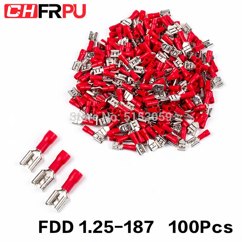 100 Uds., 4,8mm, 22-16AWG, FDFD/FDD/MDD1.25-187, T... – Grandado