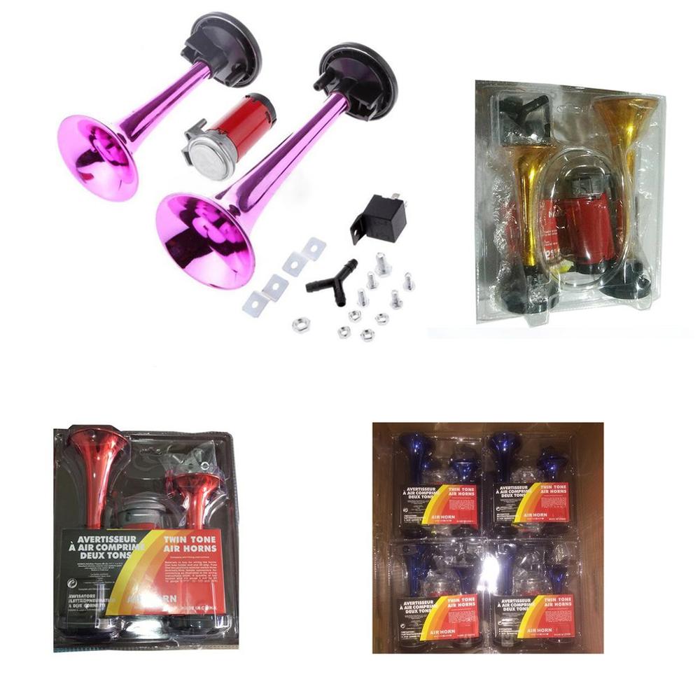 Double Tube Pipe Electric Horn Chrome Siren Super ... – Vicedeal