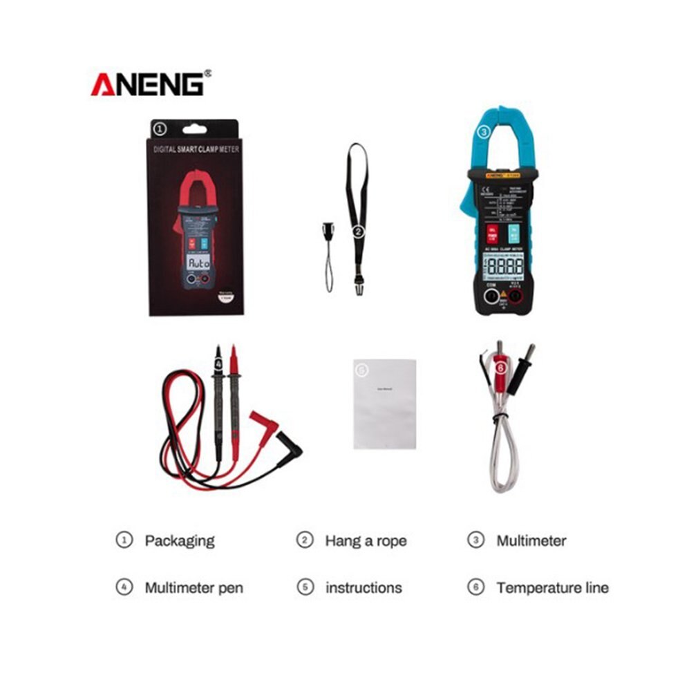 ANENG ST205 Digital Clamp Type Ammeter Intelligent... – Grandado