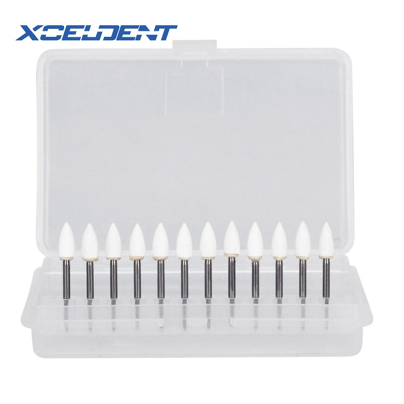 12Pcs Dental Flame White Stone Polishing FG Burs F... – Grandado