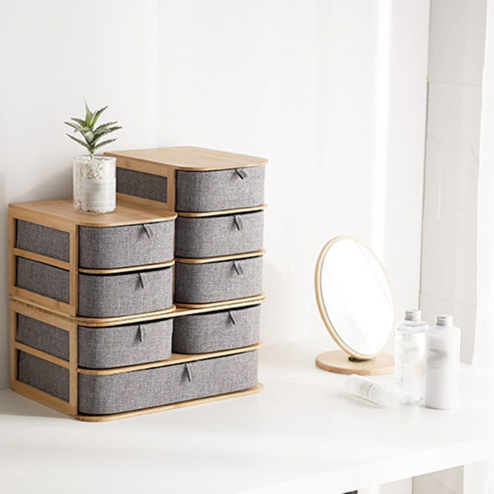 Nordic Bamboo Polyester Multi-layers Makeup Cosmet... – Vicedeal