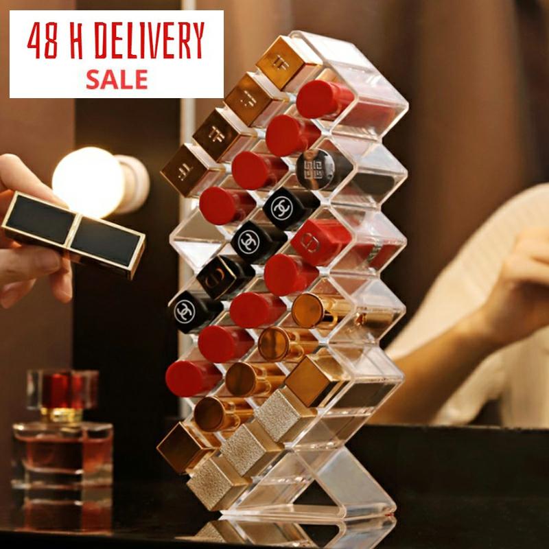 28 Grid Lipstick Storage Box Transparent Makeup Or... – Grandado