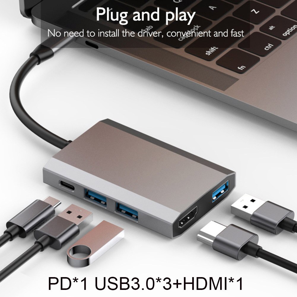 Hub USB tipo C, USB 3,0, conector tipo C a HDMI, A... – Grandado