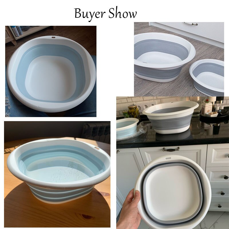 Folding Portable Wash Basins Bathroom Kitchen Acce... – Vicedeal