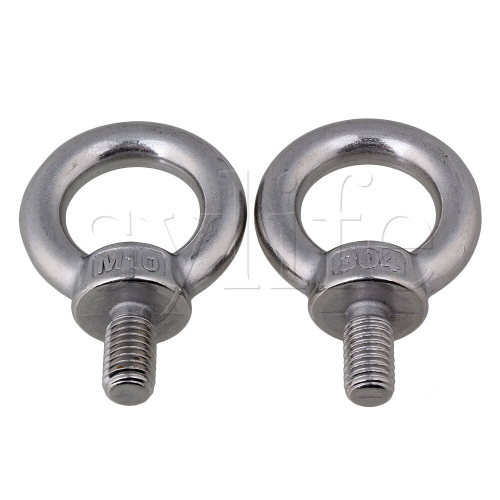 2PCS Silver M10 Ring Shape Screw Bolt Marine Grade... – Grandado