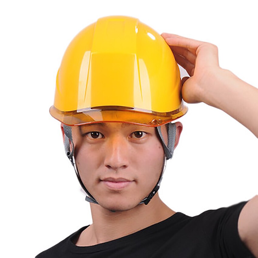 Construction Safety Helmet with Clear Brim, 6-Poin... – Grandado