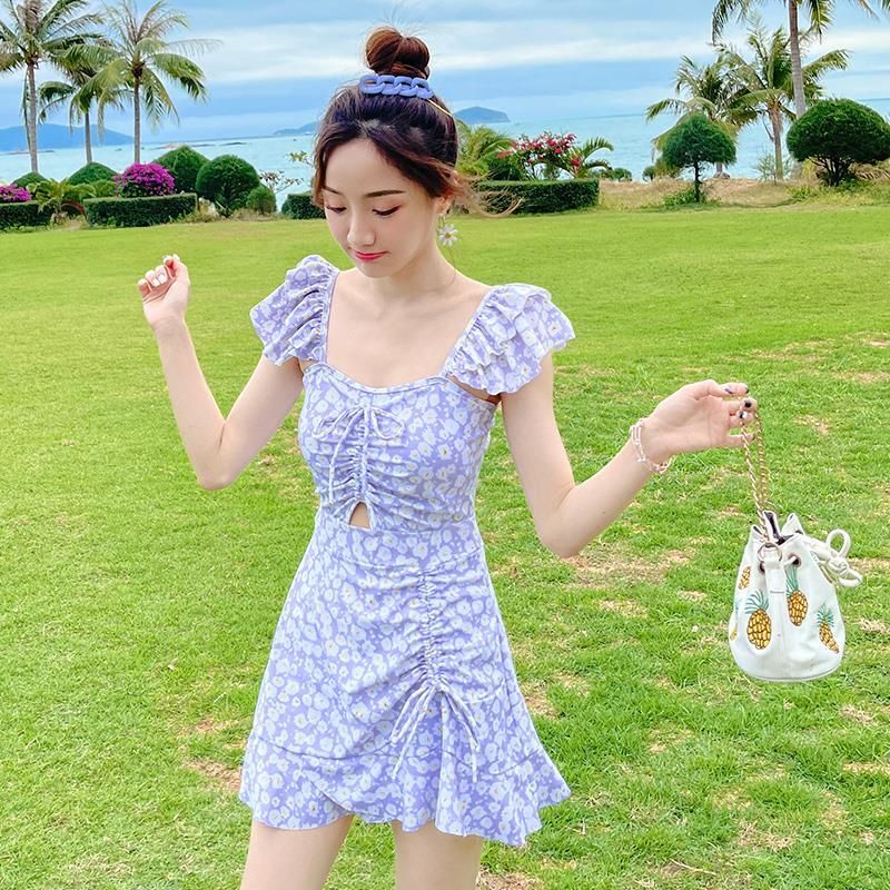 Spring Swimsuit One-piece Slimming Fairy Korean St... – Grandado