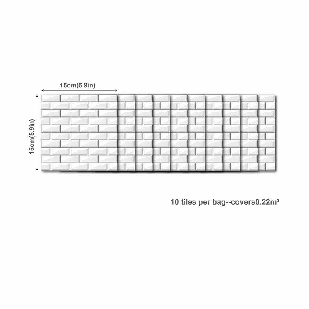 Vintage Witte Tegel Stickers Badkamer Woonkamer Ho... – Grandado