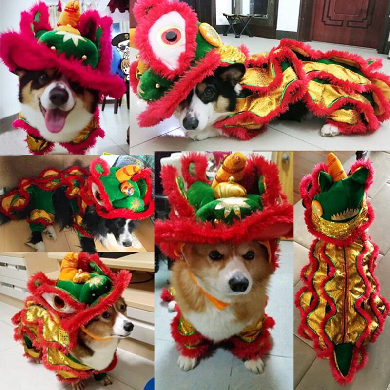 Funny Dog Clothes Year's Pet Chinese Costume Drago... – Grandado