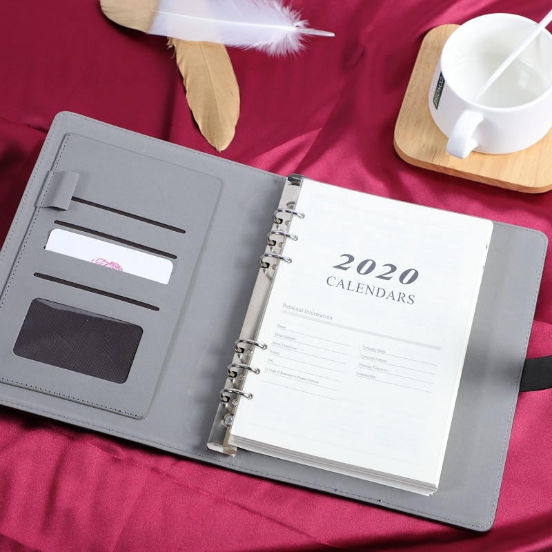 day a page Planner Organizer Refillable faux pu Le... – Vicedeal