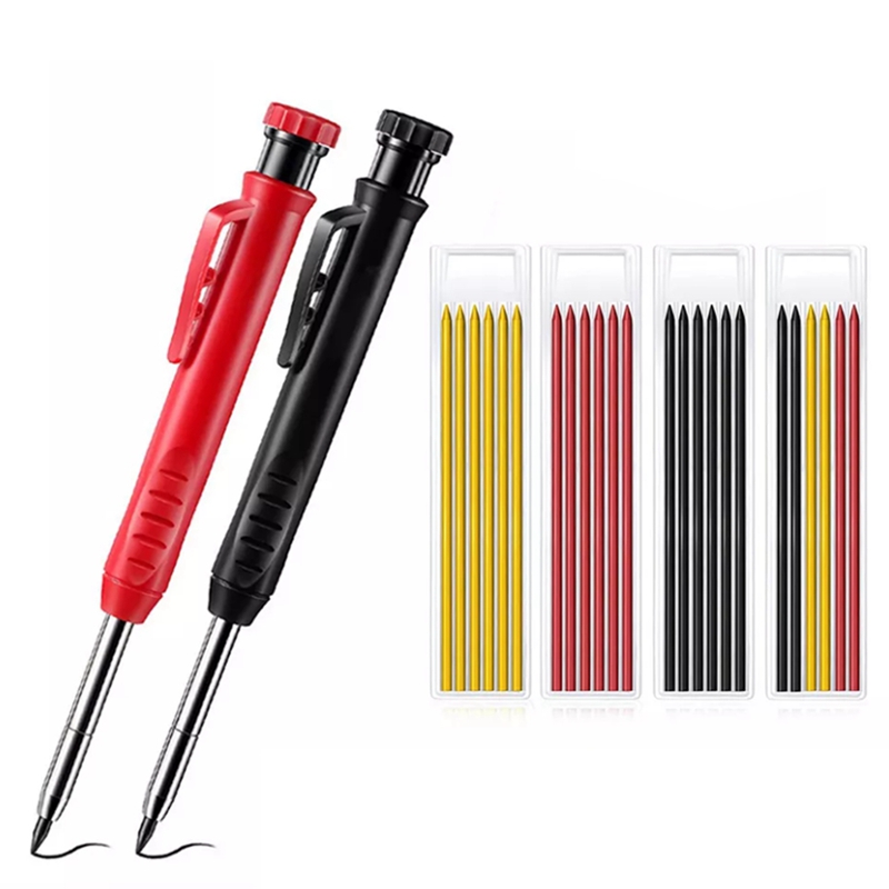 Solid Carpenter Pencil Set With Refill Lead Built-... – Grandado