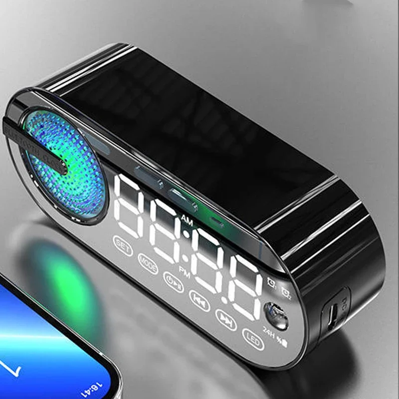 Digital vækkeur trådløs bluetooth-højttaler unders... – Grandado
