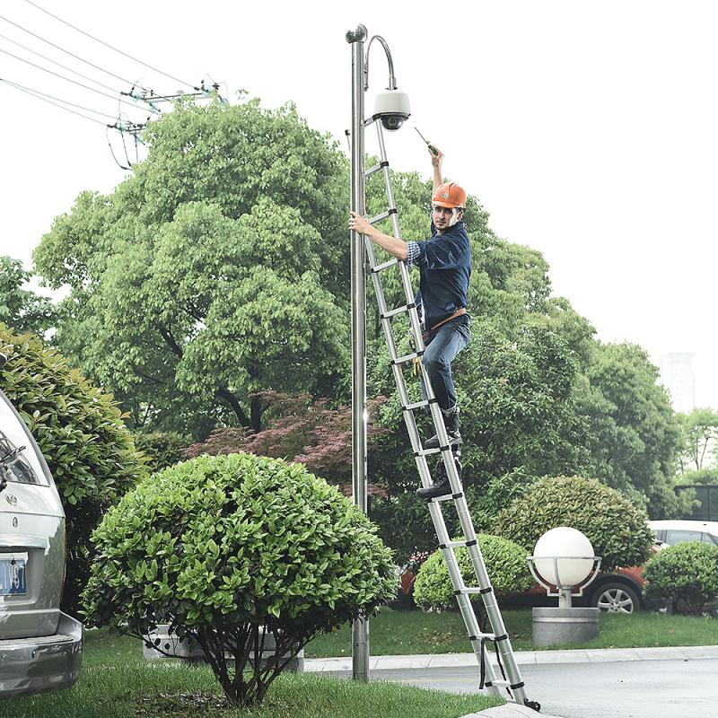 3.8M Ladder Retractable Folding Aluminum Herringbo... – Grandado