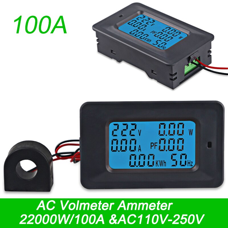 AC 5KW 110-250V Digital Ammeter Meters Indicator V... – Grandado