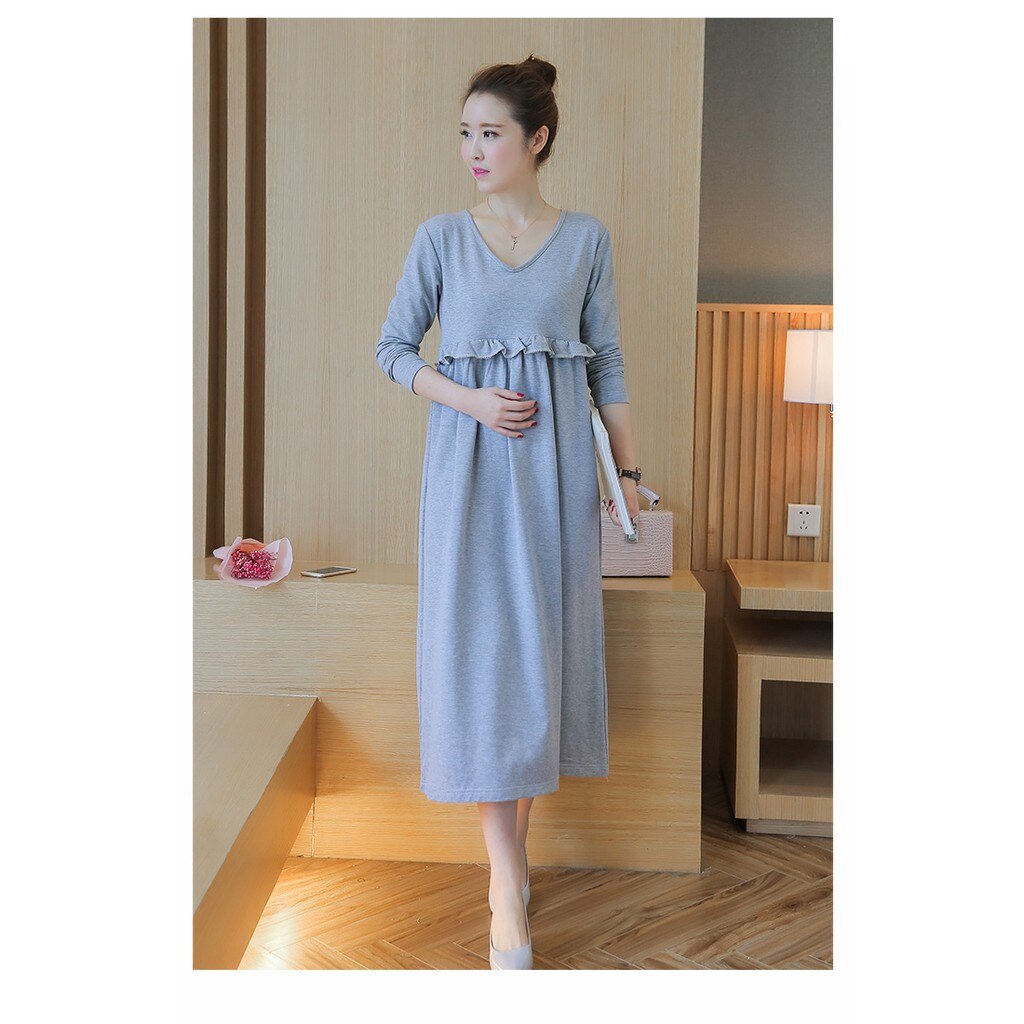 Women Mum Maxi Long Cotton Breast Feeding Dresses ... – Grandado