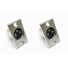 2Pcs 3 Pin XLR Male Female Socket Panel Mount Chas... – Vicedeal