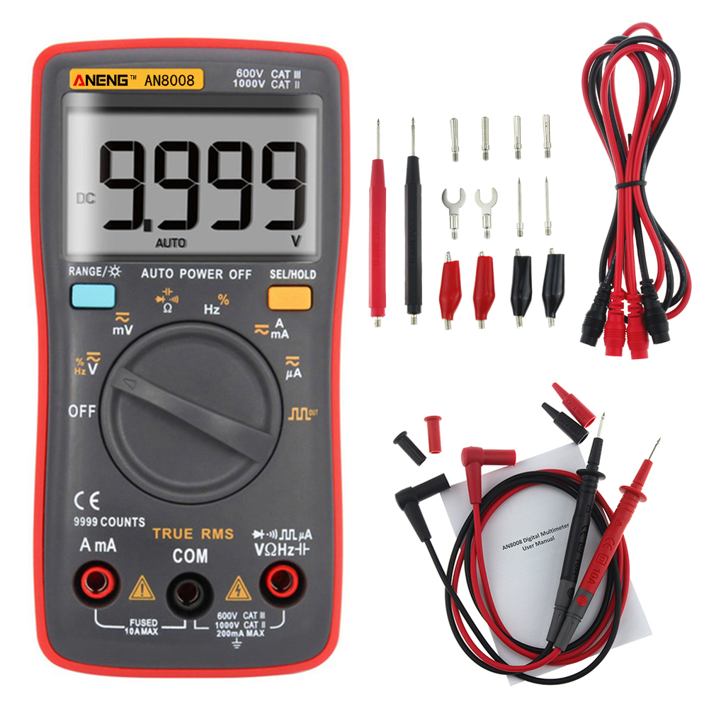 ANENG AN8008/09Digital Multimeter 9999 Counts Tran... – Grandado