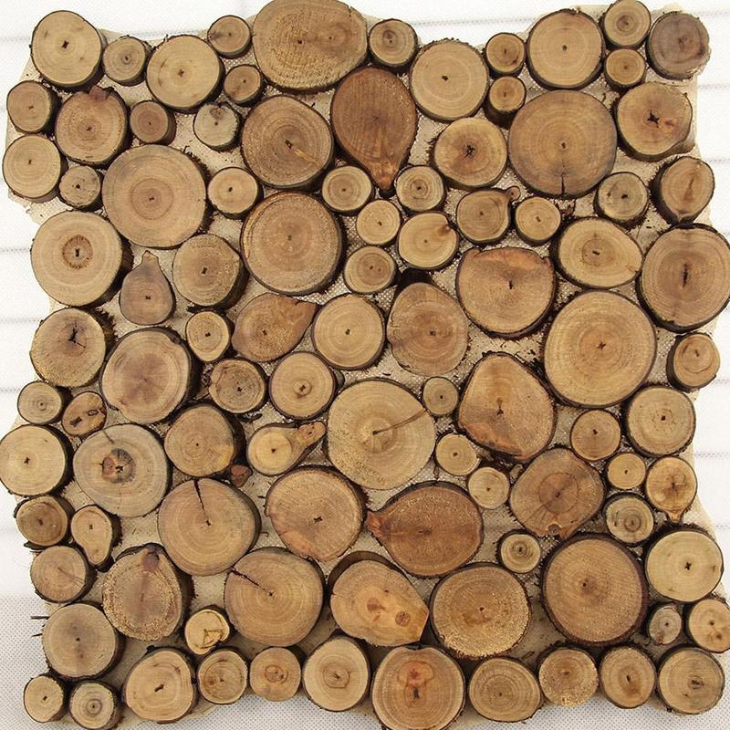 Natural Pine Round Unfinished Wood Pine Wood Chips... – Vicedeal