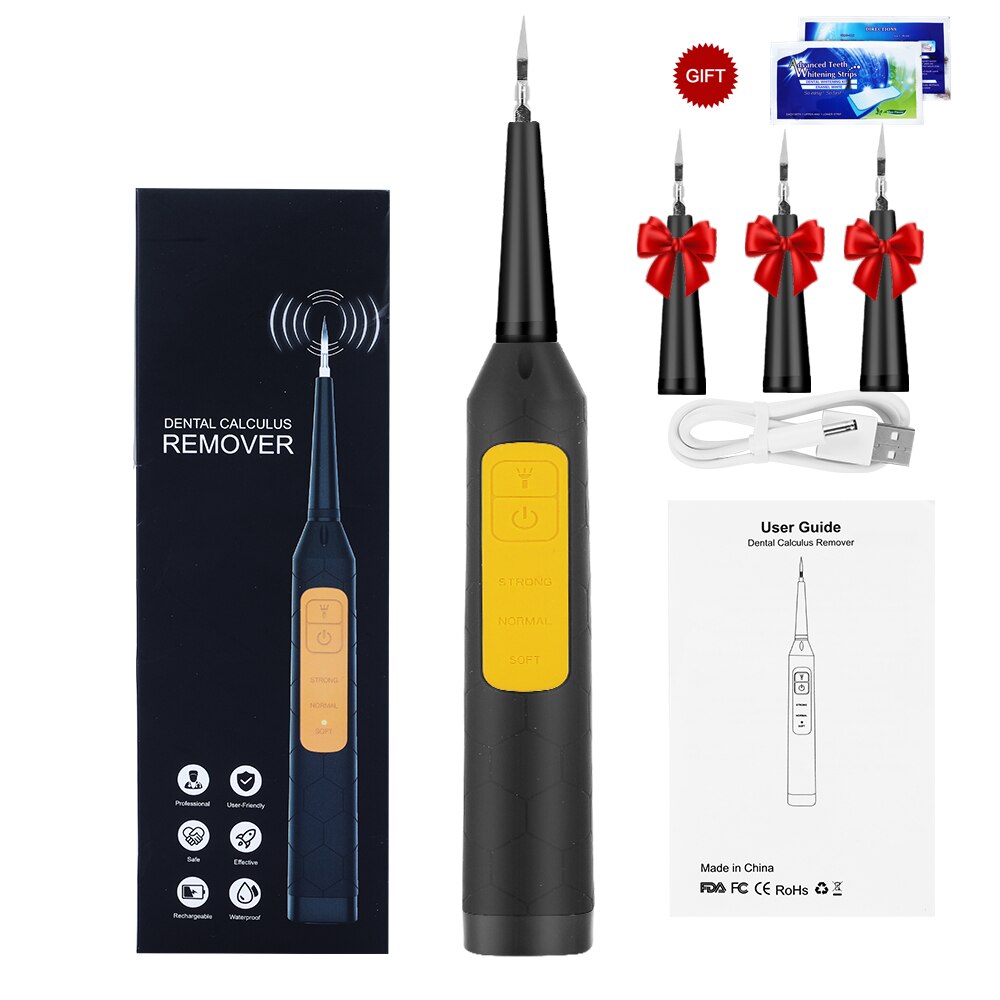 USB Rechargeable Tooth Cleaner Vibrate Dental Scal... – Grandado
