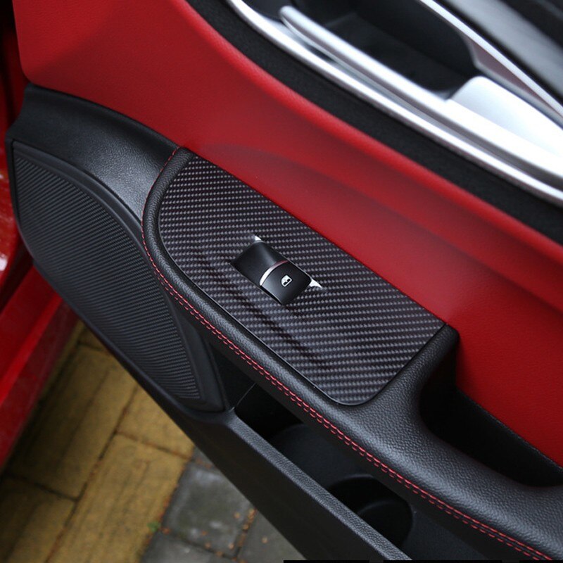 4pcs Car Door handle panel Trim Decoration 5D carb... – Vicedeal