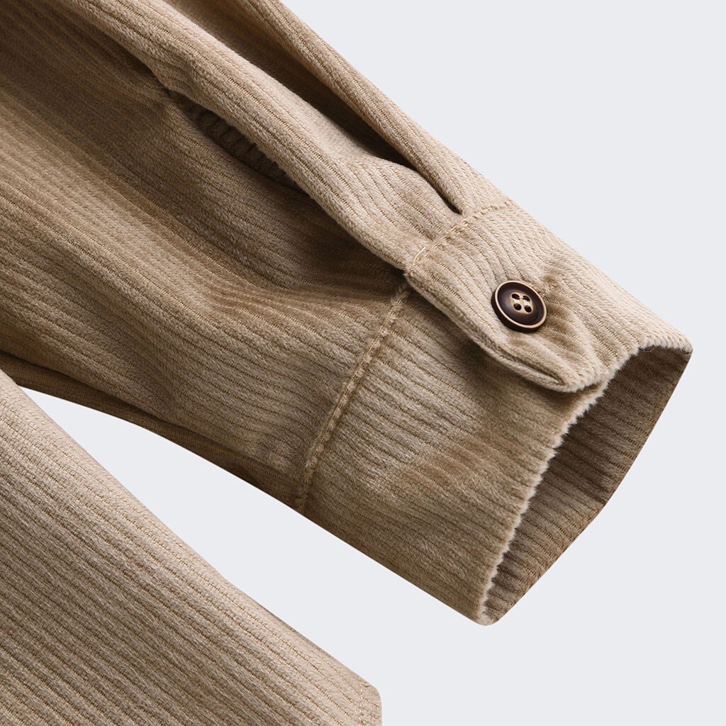 Mannen Herfst Casual Solid Corduroy Pocket Lange M... – Grandado