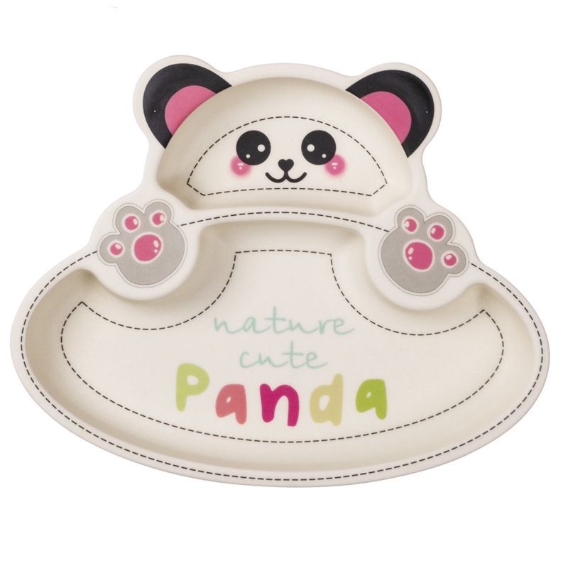 Cute Baby Plate Dish Eco-friendly Bamboo Fiber Chi... – Grandado