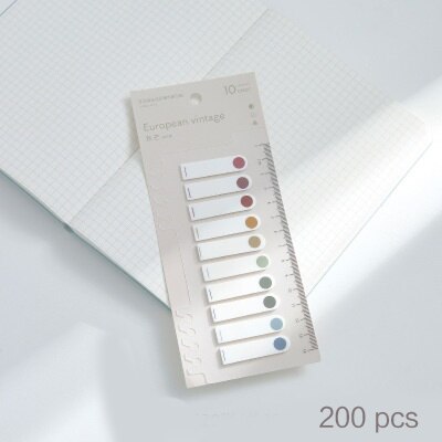 200 Sheets/Pack Morandi Sticky Notes PET Waterproo... – Vicedeal